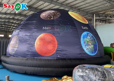 중국 과학 디스플레이를 위한 주문 제작된 인쇄된 부풀게할 수 있는 플라네타륨 검은 계획안 돔 텐트 판매용