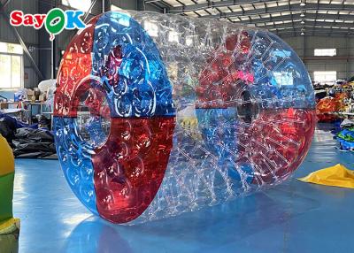 China Floating Water Toys 0.9mm PVC Tarpaulin Inflatable Water Roller Ball For Lake Swimming Pool for sale