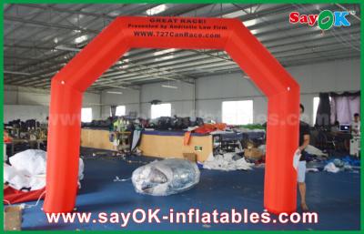China Inflatable Finish Line 4 X 3m Red 210D Oxford Inflatable Finish Arch Safety UL / CE Blower For Race for sale