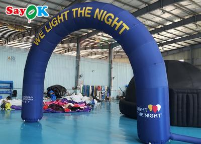 Cina Arco gonfiabile a semicerchio blu 6x0,9x4,5 m con motivo stampato in vendita