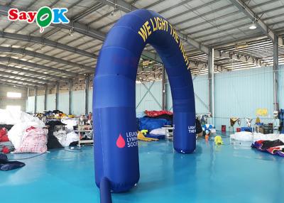 Cina Arco gonfiabile a semicerchio blu 6x0,9x4,5 m con motivo stampato in vendita