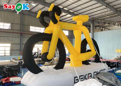 China Amarillo que hace publicidad de la bicicleta modelo promocional de los productos inflables de la alta aduana con la impresión en venta