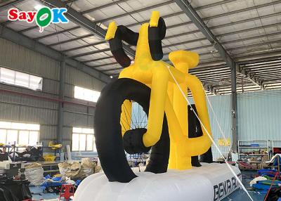 China Amarillo que hace publicidad de la bicicleta modelo promocional de los productos inflables de la alta aduana con la impresión en venta