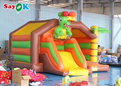 China Commercial Adult Inflatable House Water Slide Pool Bounce House 5x5x4mH for sale