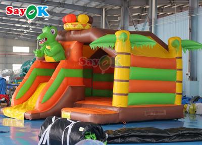 China Commercial Adult Inflatable House Water Slide Pool Bounce House 5x5x4mH for sale