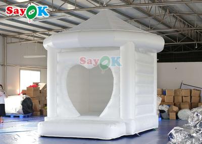 China Wedding Inflatable Bounce White Jumping Castle Flame Retardant for sale