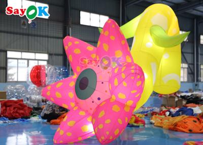 China Oxford Cloth Inflatable Flower Led Inflatable Party Flower Wedding Decoration for sale