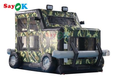 China Lustige Auto-wunderbares aufblasbares Schlag-Schloss mit Ball Pit Pool Fire Retardant zu verkaufen