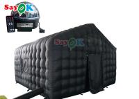China Black LED Disco Lighting Inflatable Cube Party Tent with Smoke Machine - Custom Sizes & CE/UL Certified for sale
