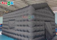 China Black LED Disco Lighting Inflatable Cube Party Tent with Smoke Machine - Custom Sizes & CE/UL Certified for sale