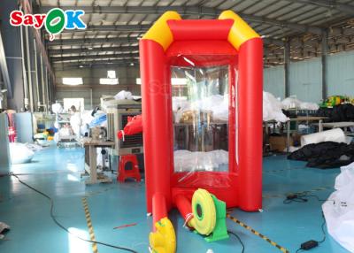 China Inflatable Cash Cube Money Grab Machine Money Blowing Booth For Event Advertising for sale