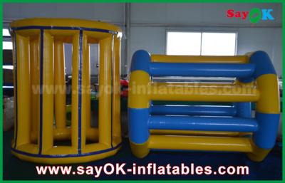 China Inflatable Water Tunnel Yellow / Blue Funny Rolling Inflatable Water Toys Inflatable Pool Toys For Water Park for sale