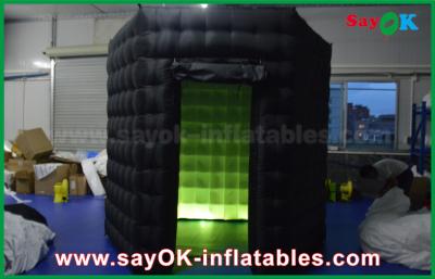 Cina 1 cabine gonfiabili nere della porta 2.5m/bianche su ordinazione della foto con il panno di Oxford della luce del LED in vendita