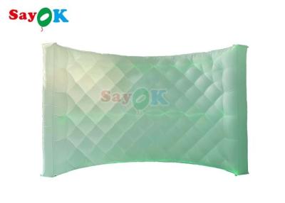 China White LED Lights Inflatable Photo Booth Curved Wall For Inflatable Exhibition Stands for sale