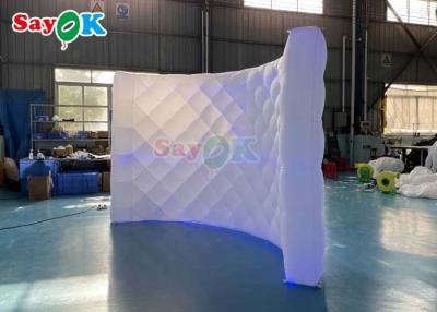 China White LED Lights Inflatable Photo Booth Curved Wall For Inflatable Exhibition Stands for sale
