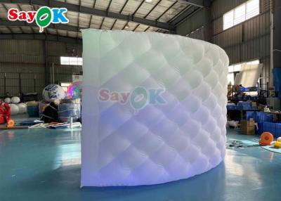 China White LED Lights Inflatable Photo Booth Curved Wall For Inflatable Exhibition Stands for sale