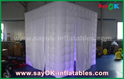 China Inflatable Photo Booth Hire 210D Oxford Two Doors Led Inflatable Photo Booth 2.5m X 2.5m X 2.5m for sale
