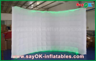 China Small Photo Booth 210D Oxford Lighting Inflatable Wall Photo Booth Wedding With Led Strip , 1 - 3 Years Warranty for sale