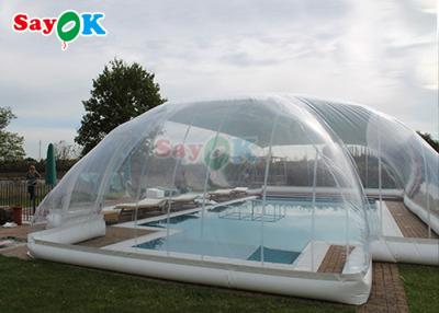 China Custom Swimming Pool Cover Transparent Inflatable Pool Tent Winter Swimming Pool Bubble Tent for sale