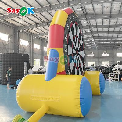 China Double-Sided Game 13ft Inflatable Soccer Dart Board Inflatable Football Darts Kick Goal Game For Outdoor Sports Game for sale