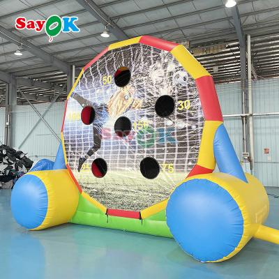 China Double-Sided Game 13ft Inflatable Soccer Dart Board Inflatable Football Darts Kick Goal Game For Outdoor Sports Game for sale