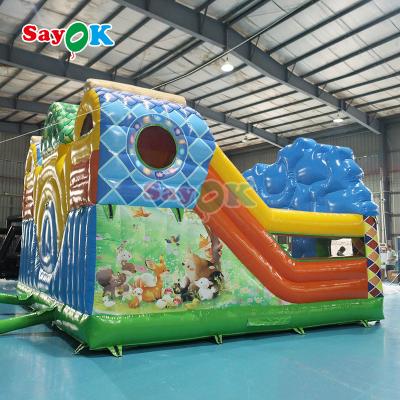 China Inflatable Bouncer Castle Game For Kids Inflatable House Party Jump Bouncing And Slide Combo With Selection Windmill for sale