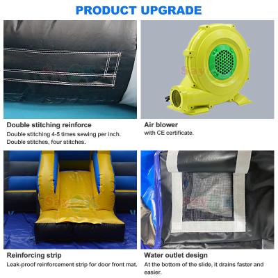 China Free 3d Design 0.55mm PVC Tarpaulin Christmas Inflatable Bouncing Castle Gingerbread Bounce House With Blower for sale