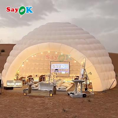China 8m 26ft Durável Tecido Oxford Grande inflável Iglu Dome Tenda com sopro de ar à venda