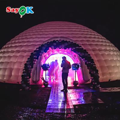 China Carpa portátil de tejido de oxford impermeable gran carpa de iglú inflable para fiesta evento club alquiler de bodas en venta