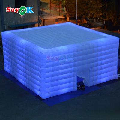 China Waterproof Oxford Cloth Large LED Light Inflatable Party Event Tent For 200 People for sale
