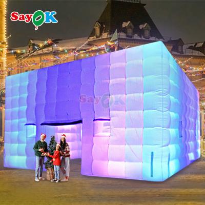 China 8m Quadrado Camping Tents LED inflável tenda para 80 pessoas Outdoor Party Event à venda