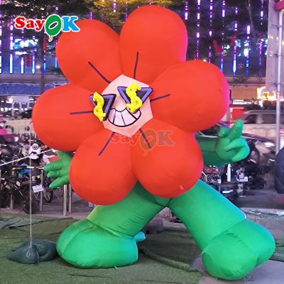 China Iluminação gigante personalizada Flor inflável rica para decoração publicitária à venda