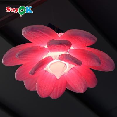 China Infláveis Luz LED Pendente Flores de Lótus Infláveis Para Decorações de Casamento Palco Publicitário à venda
