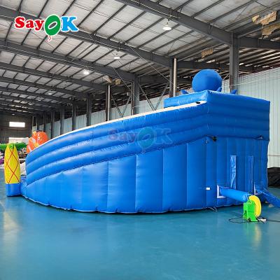 China Large Inflatable Combo Slide Shark Inflatable Water Slide Pool Commercial Inflatable Water Slide for Wholesale for sale