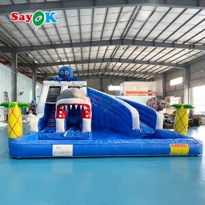 China Large Inflatable Combo Slide Shark Inflatable Water Slide Pool Commercial Inflatable Water Slide for Wholesale for sale