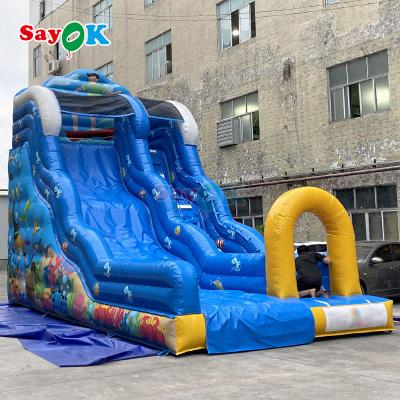 Cina Scivolo d'acqua gonfiabile commerciale giochi all'aperto scivolo gonfiabile grande con scivolo d'acqua staccabile per bambini in vendita