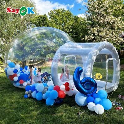 China Warehouse 10ft Kids Bubble House Transparent Inflatable Party Bubble Balloon Houses Dome for sale