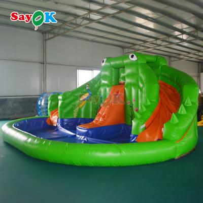 China Sayok Commercial Inflatable Trampoline Slides Inflatable Jumping Castle Slide for sale
