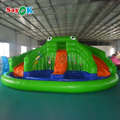 China Sayok Commercial Inflatable Trampoline Slides Inflatable Jumping Castle Slide for sale