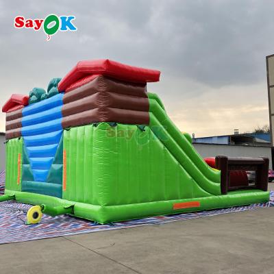 中国 室内と屋外のためのカラフルな充電式障害物コース 充電式スポーツゲーム スライド付き充電式城 販売のため