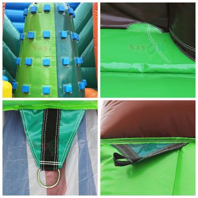 中国 室内と屋外のためのカラフルな充電式障害物コース 充電式スポーツゲーム スライド付き充電式城 販売のため