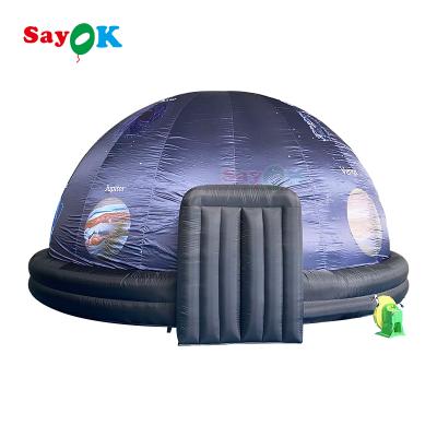 China Outdoor 100% Blackout Inflatable Projection Dome Tent Kids School Education Inflatable Planetarium Dome at 5m Diameter for sale