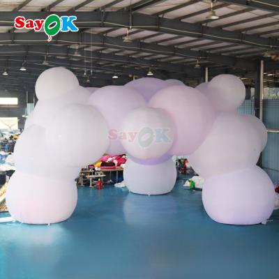 China Large 12m x 7m Cloud-Shaped Inflatable Air Tent with LED Lighting and Customizable Logo for Outdoor Events for sale