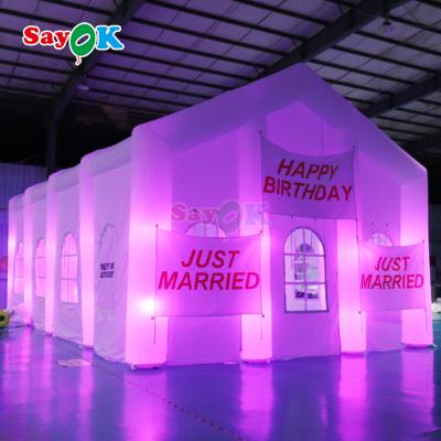 China Portable LED Inflatable Air Tent with Waterproof and UV Resistant Oxford Cloth for Outdoor Events for sale