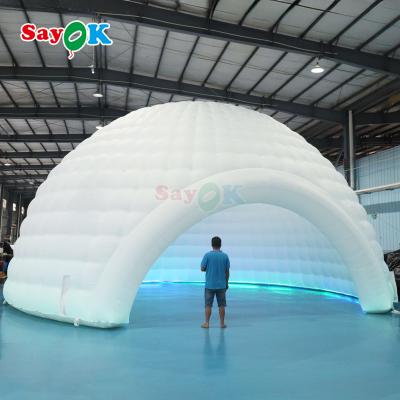 China LED Lighting Waterproof Inflatable Dome Tent with Customizable Size for Outdoor Events for sale