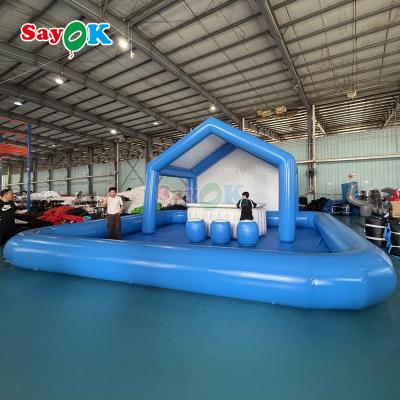 China Durable 0.6mm PVC Tarpaulin Inflatable Water Bar with Custom Logo Printing and Portable Easy Setup for Pool Parties for sale