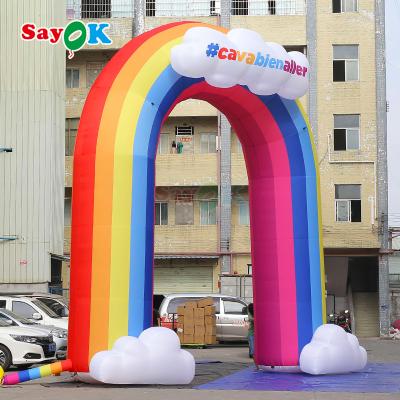 China Waterproof Outdoor Inflatable Rainbow Arch with Logo Printed for sale