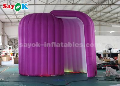 China Inflatable Party Tent Snail Shape LED Light Inflatable Photo Booth Enclosure For Promotion for sale