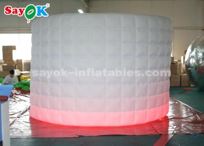 China Event Booth Displays Golden Oxford Cloth Inflatable Photo Booth Wall With LED Lights for sale