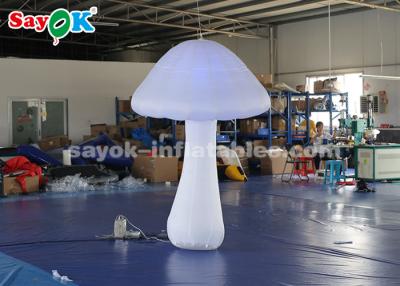 China Stage Inflatable Lighting Decoration , 2m Polyester Inflatable Mushroom With 16 Colors LED Lights Changing for sale